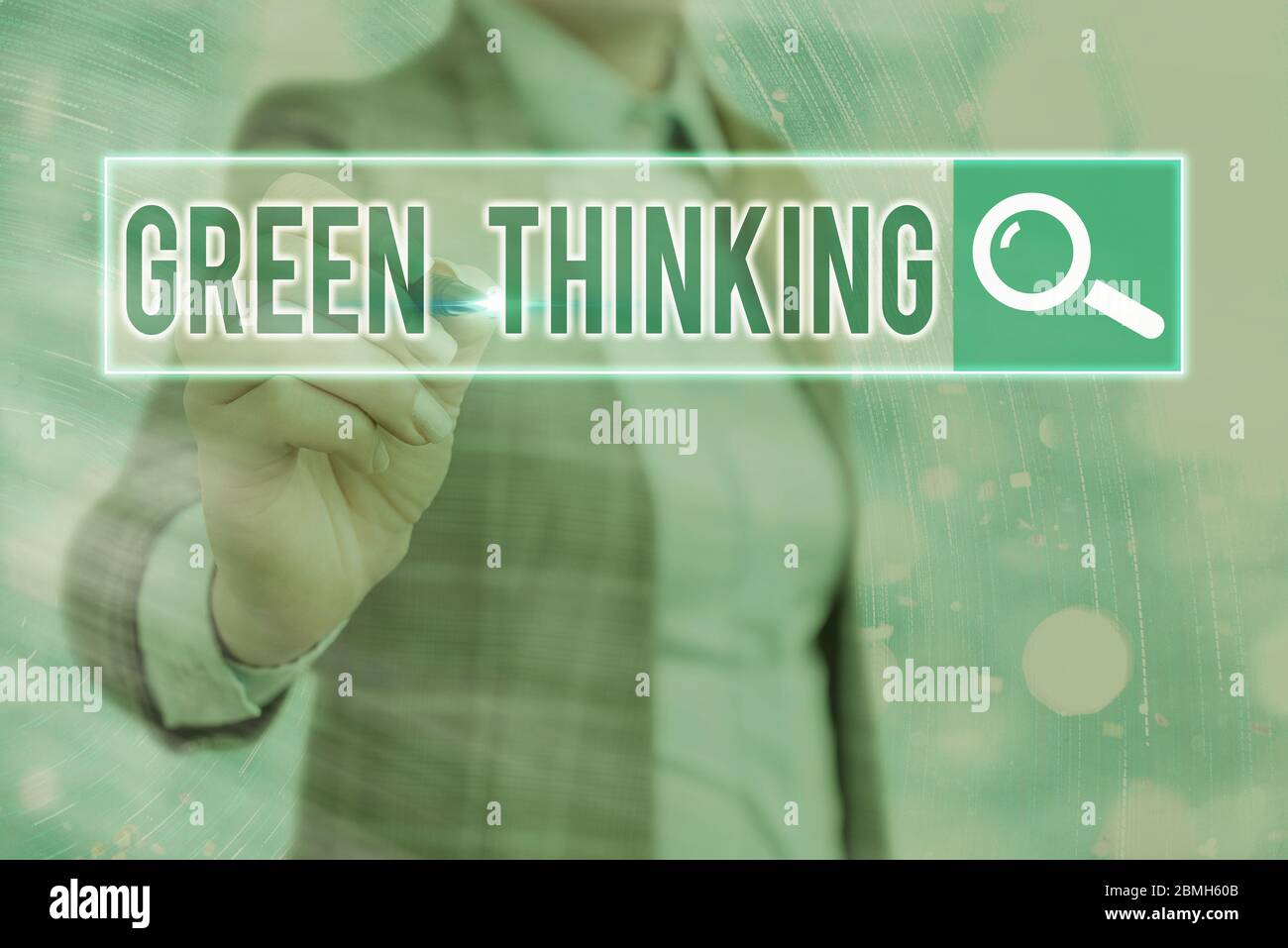 Word writing text Green Thinking. Business photo showcasing Taking ...