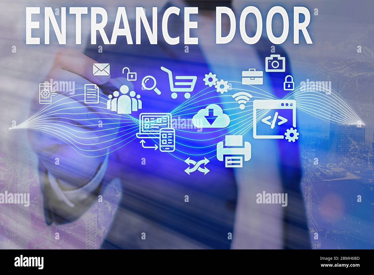 Word writing text Entrance Door. Business photo showcasing Way in ...