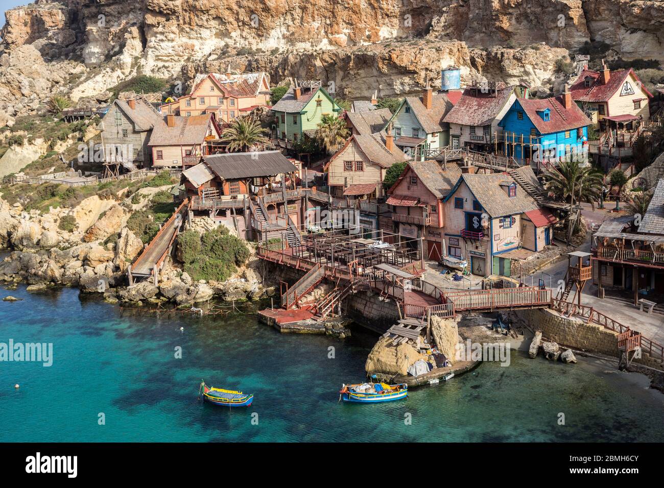 Popeye's Village, a film set now used as a tourist attraction, Malta ...
