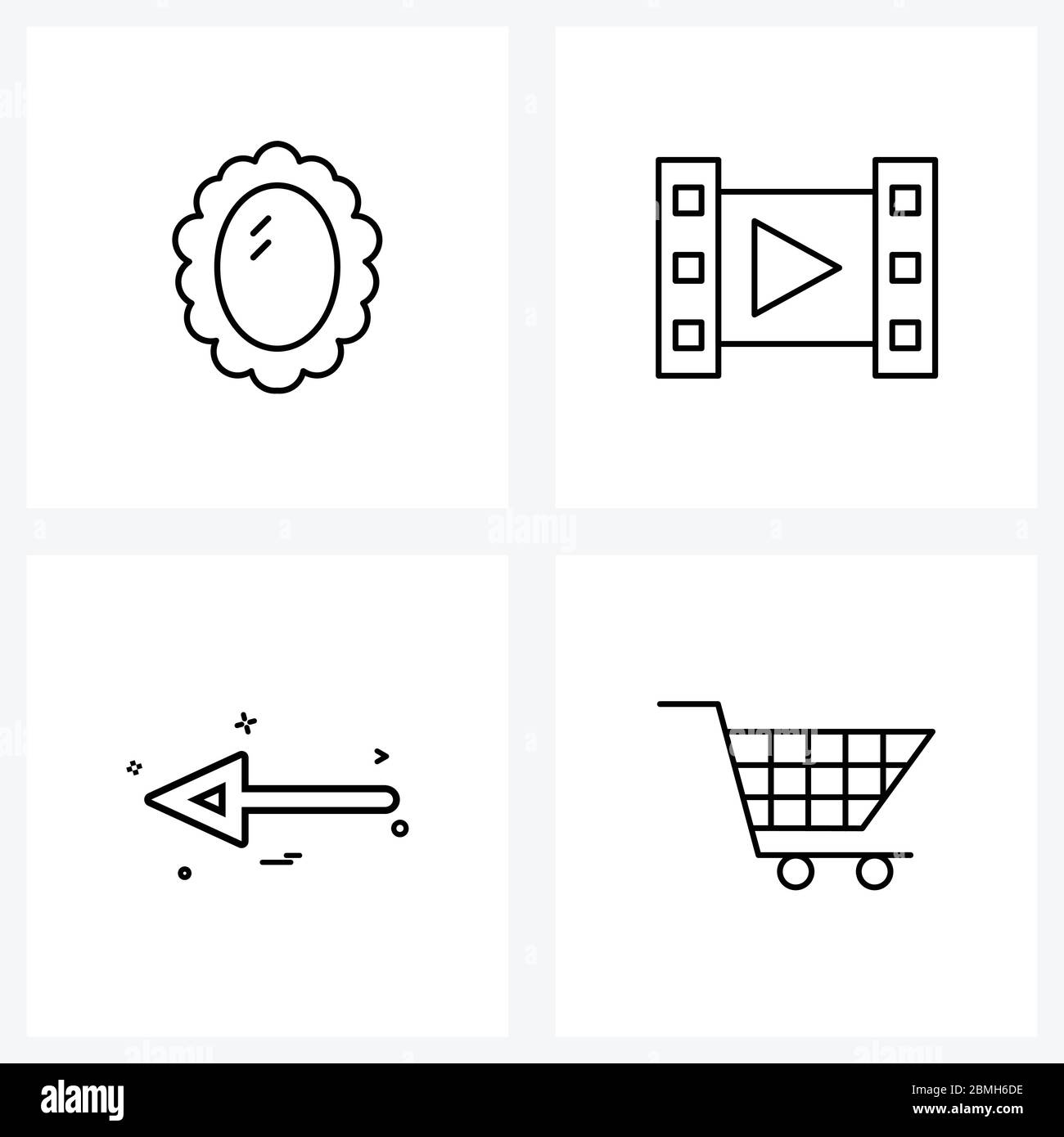 4 Universal Icons Pixel Perfect Symbols of beauty, arrow, makeup ...