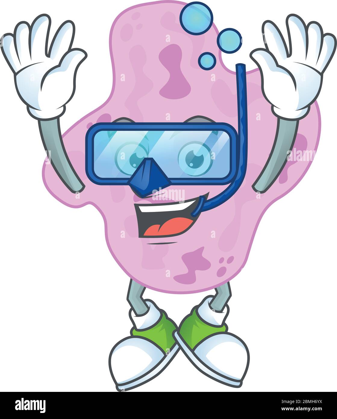 Mascot design concept of tetracoccus wearing Diving glasses Stock ...