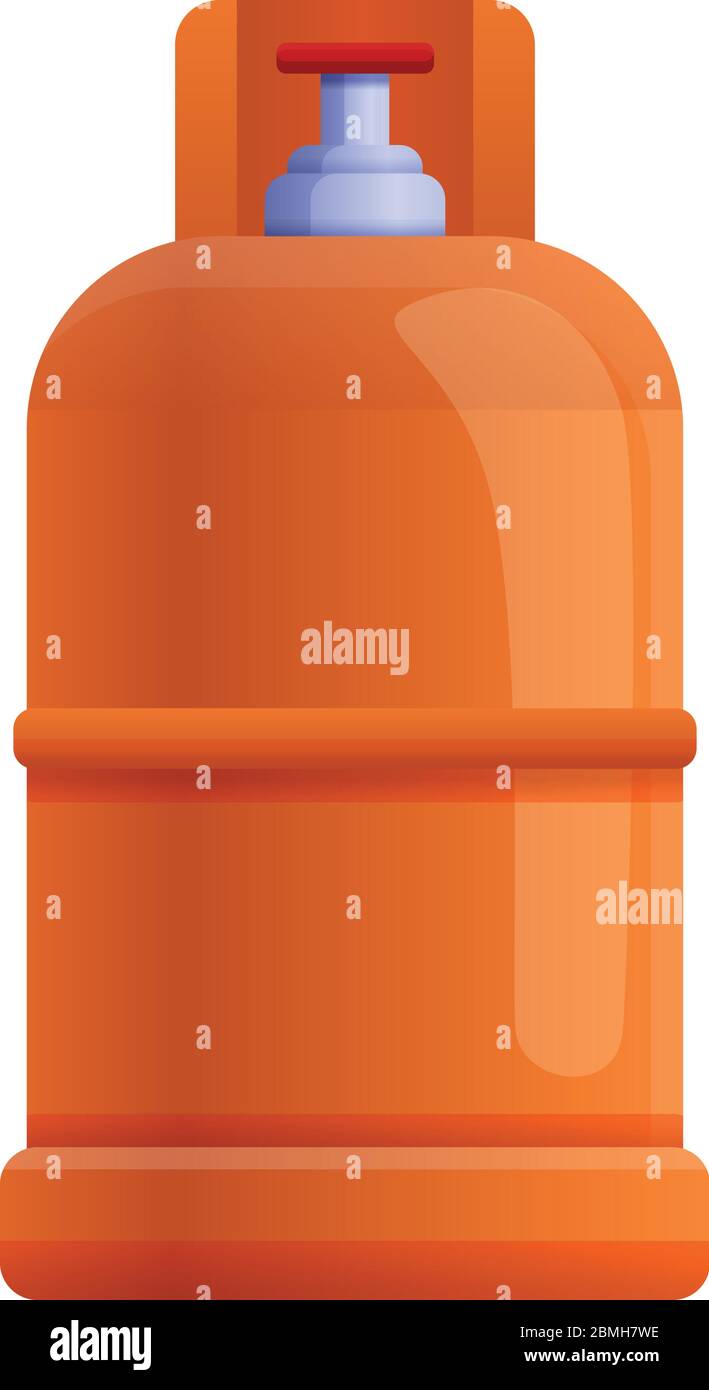 Compressed gas cylinder icon. Cartoon of compressed gas cylinder vector ...