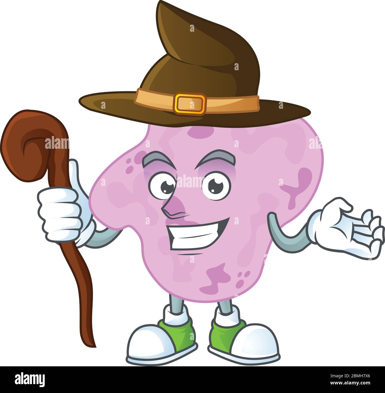 Cute and sneaky Witch tetracoccus cartoon design style Stock Vector ...