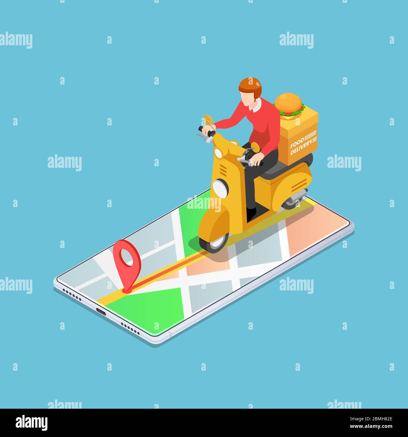 Rider delivery Stock Vector Images - Alamy