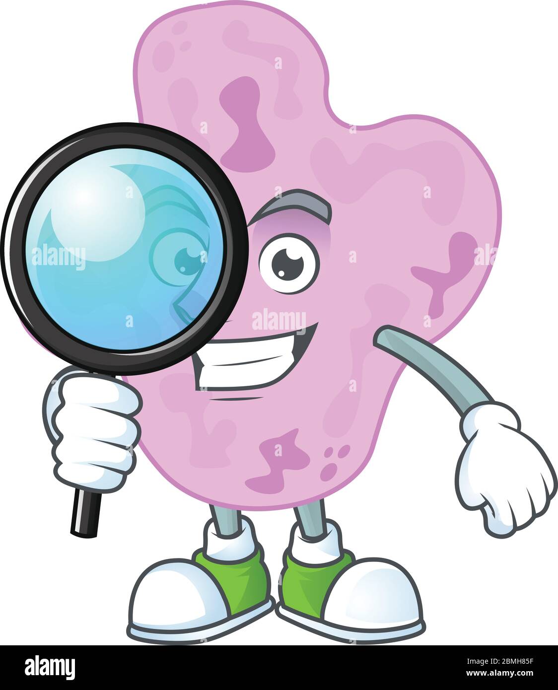 Smart Detective of tetracoccus cartoon character design concept Stock ...