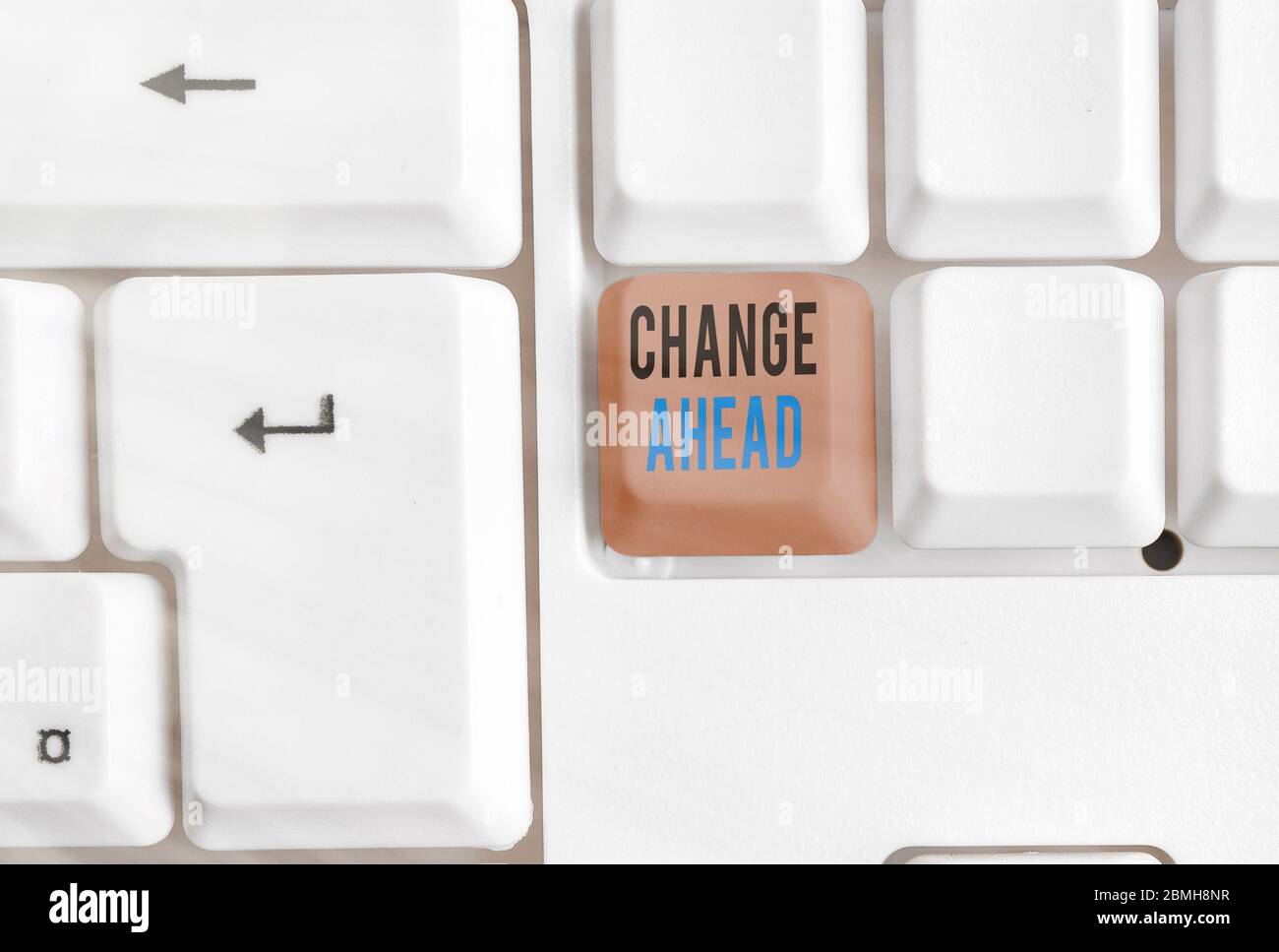 Text sign showing Change Ahead. Business photo text Some alterations ...