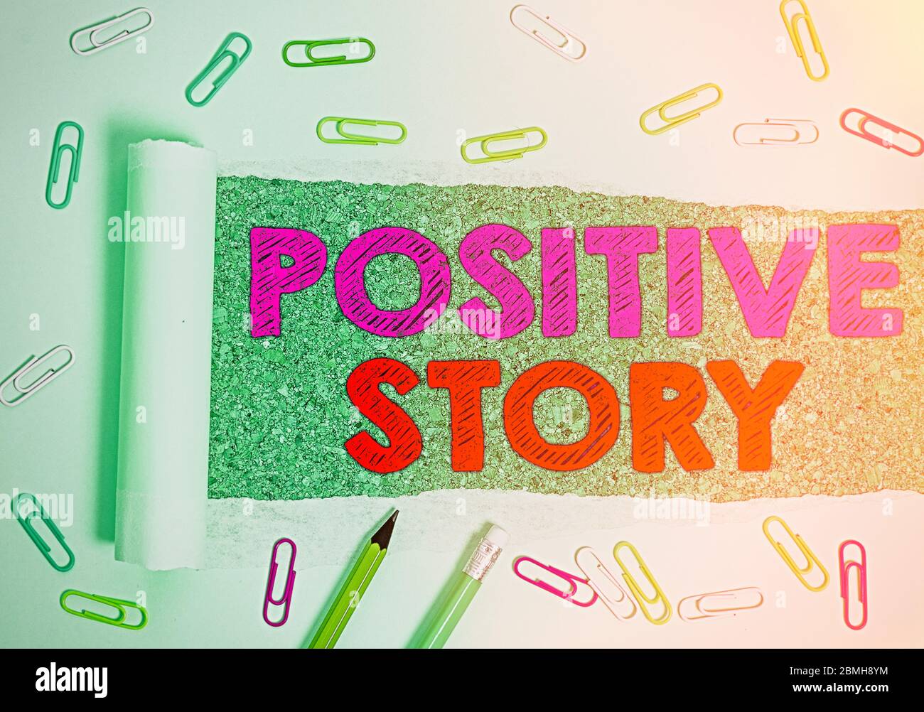 Writing note showing Positive Story. Business concept for Meaningful ...