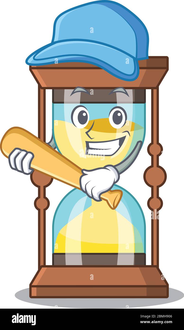 Picture of chronometer cartoon character playing baseball Stock Vector ...