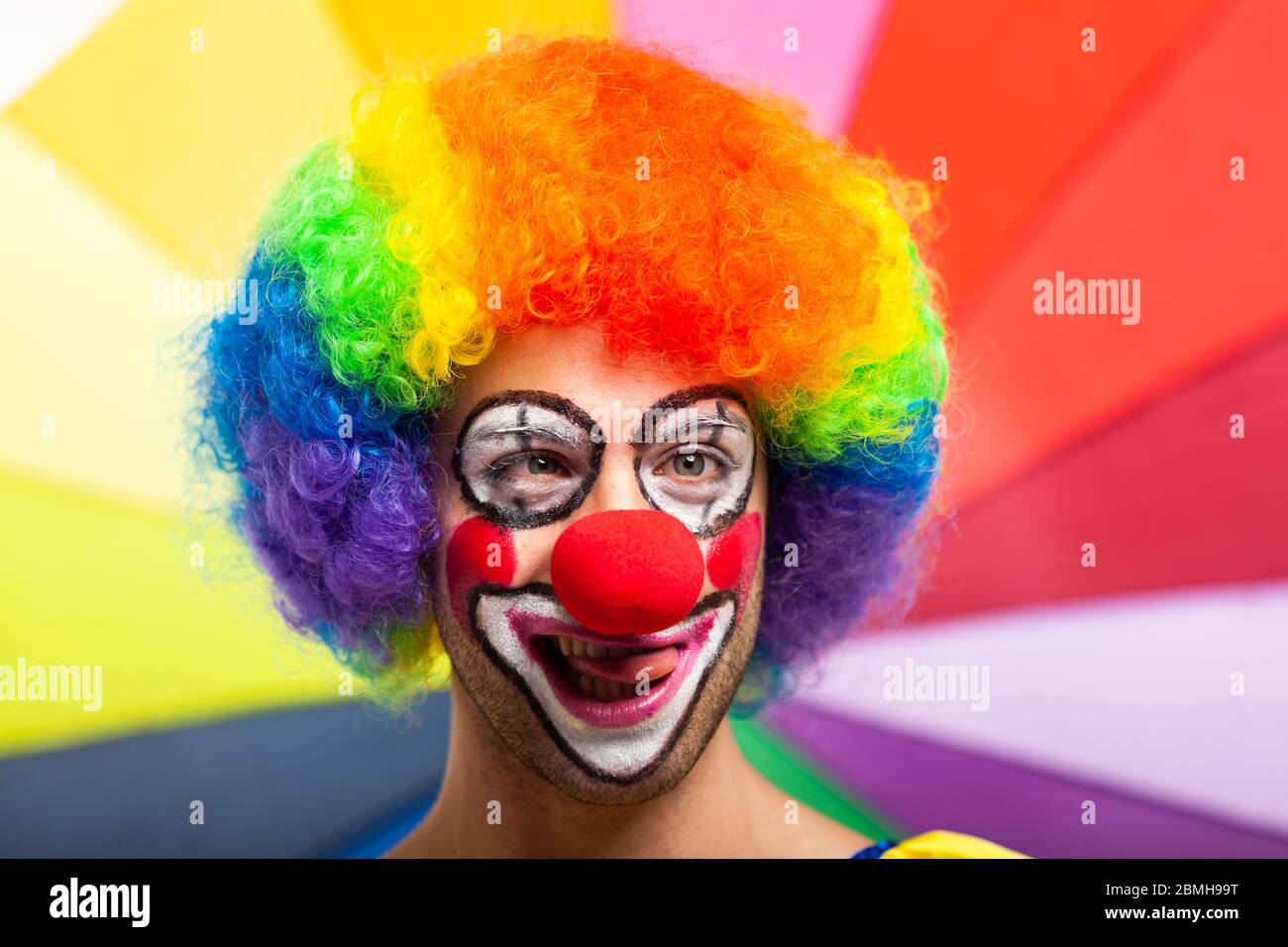 Colorful clown face Stock Photo - Alamy