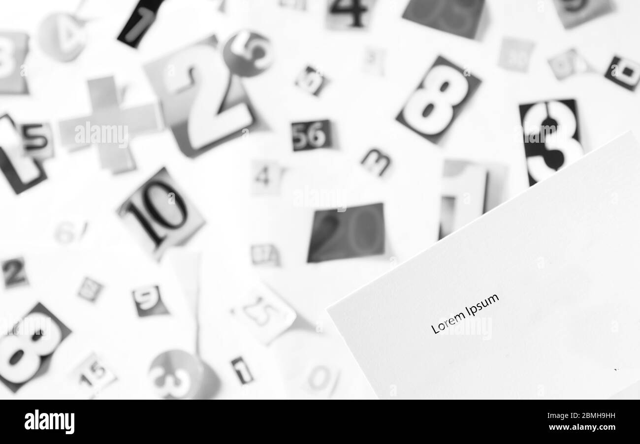 concept design with number Stock Photo - Alamy