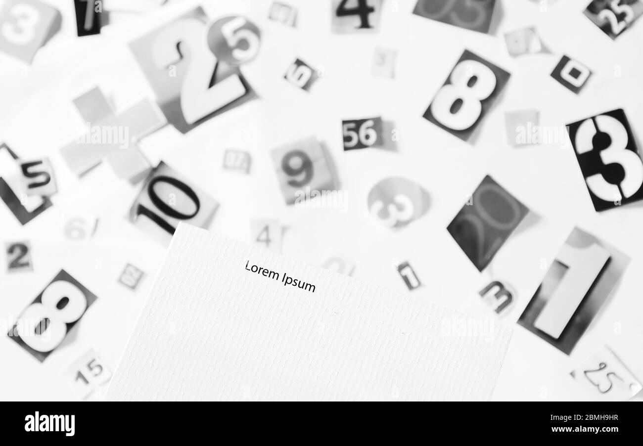 concept design with number Stock Photo - Alamy