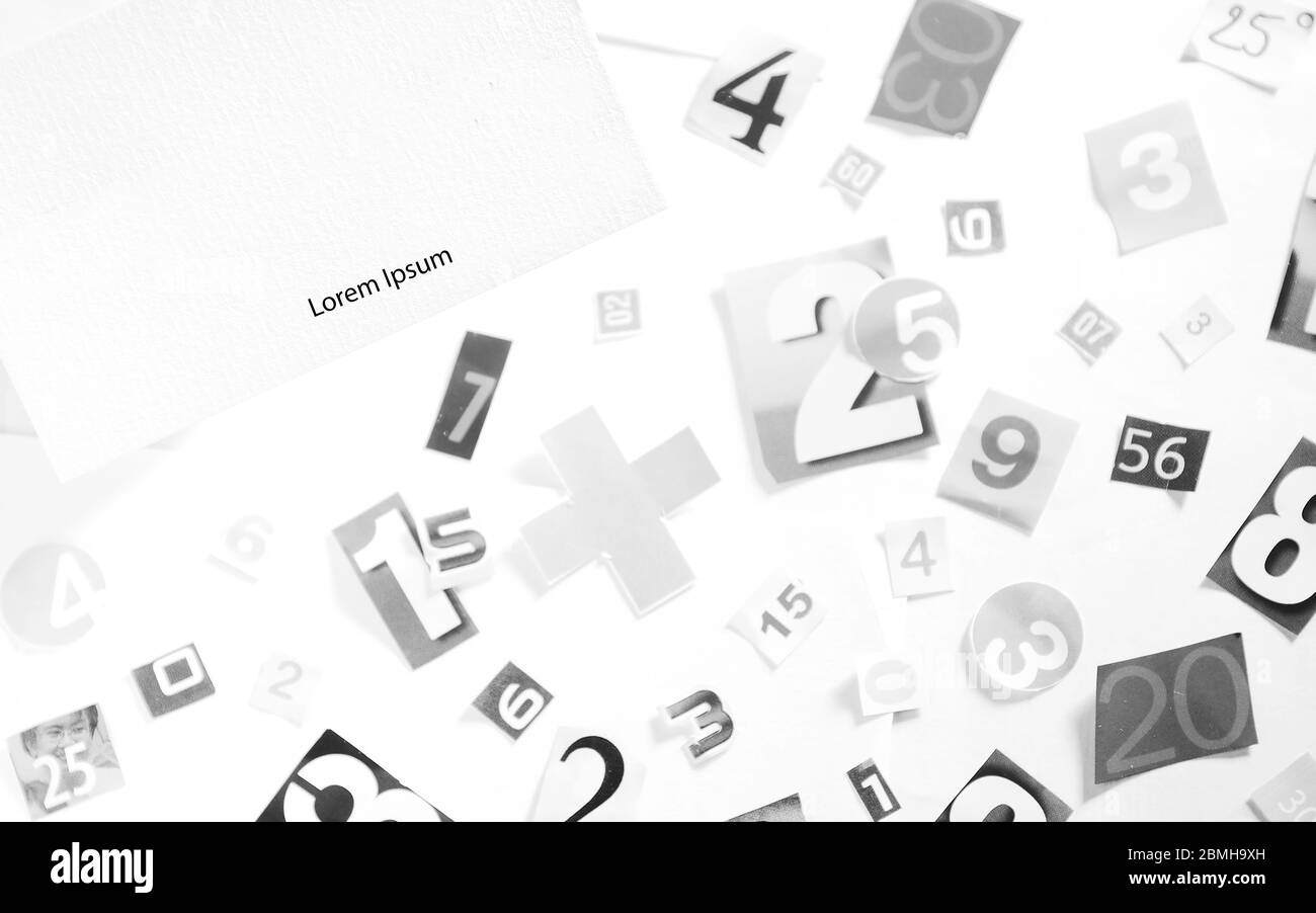 concept design with number Stock Photo - Alamy