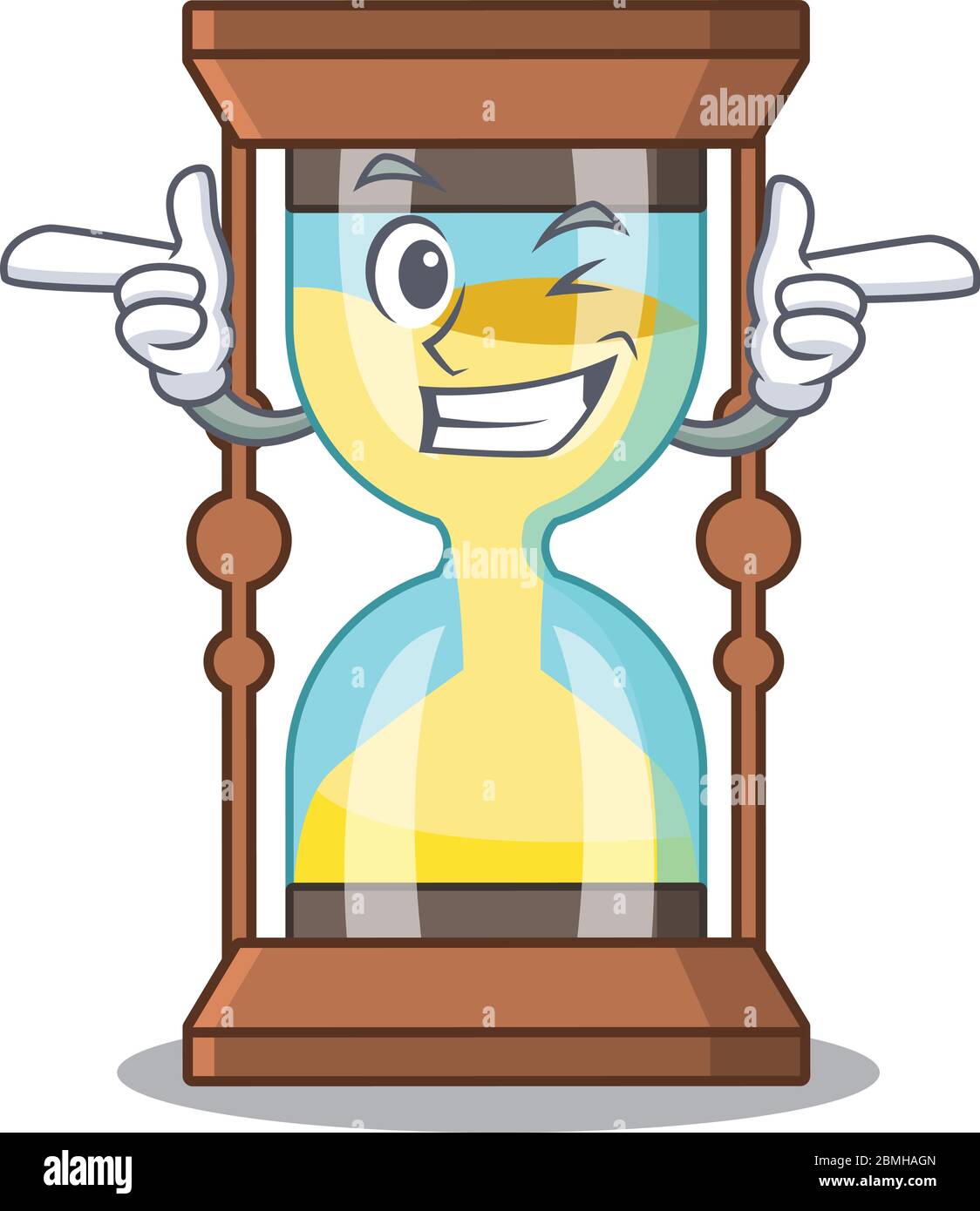 Cartoon design concept of chronometer with funny wink eye Stock Vector ...