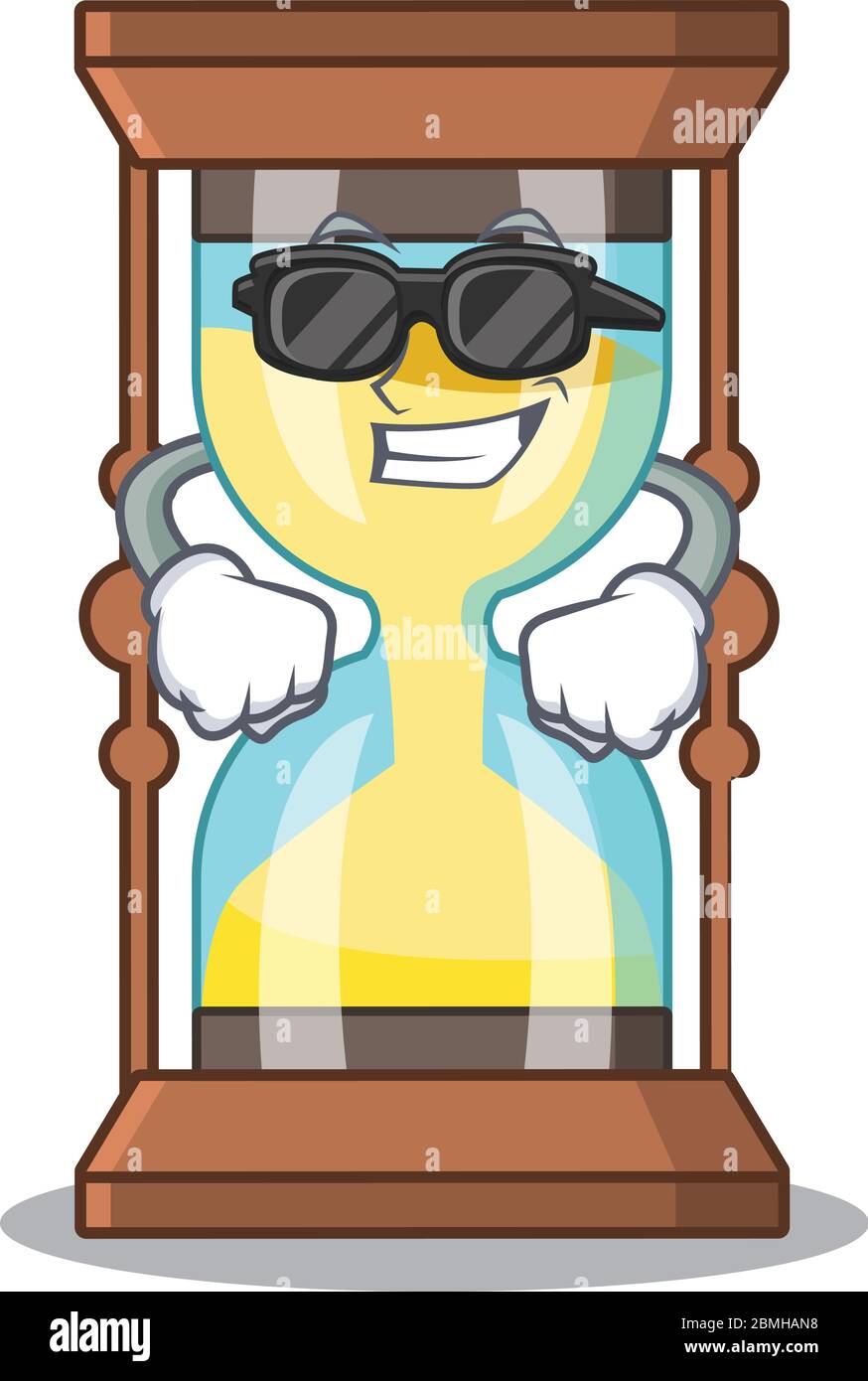 Cool chronometer cartoon character wearing expensive black glasses ...
