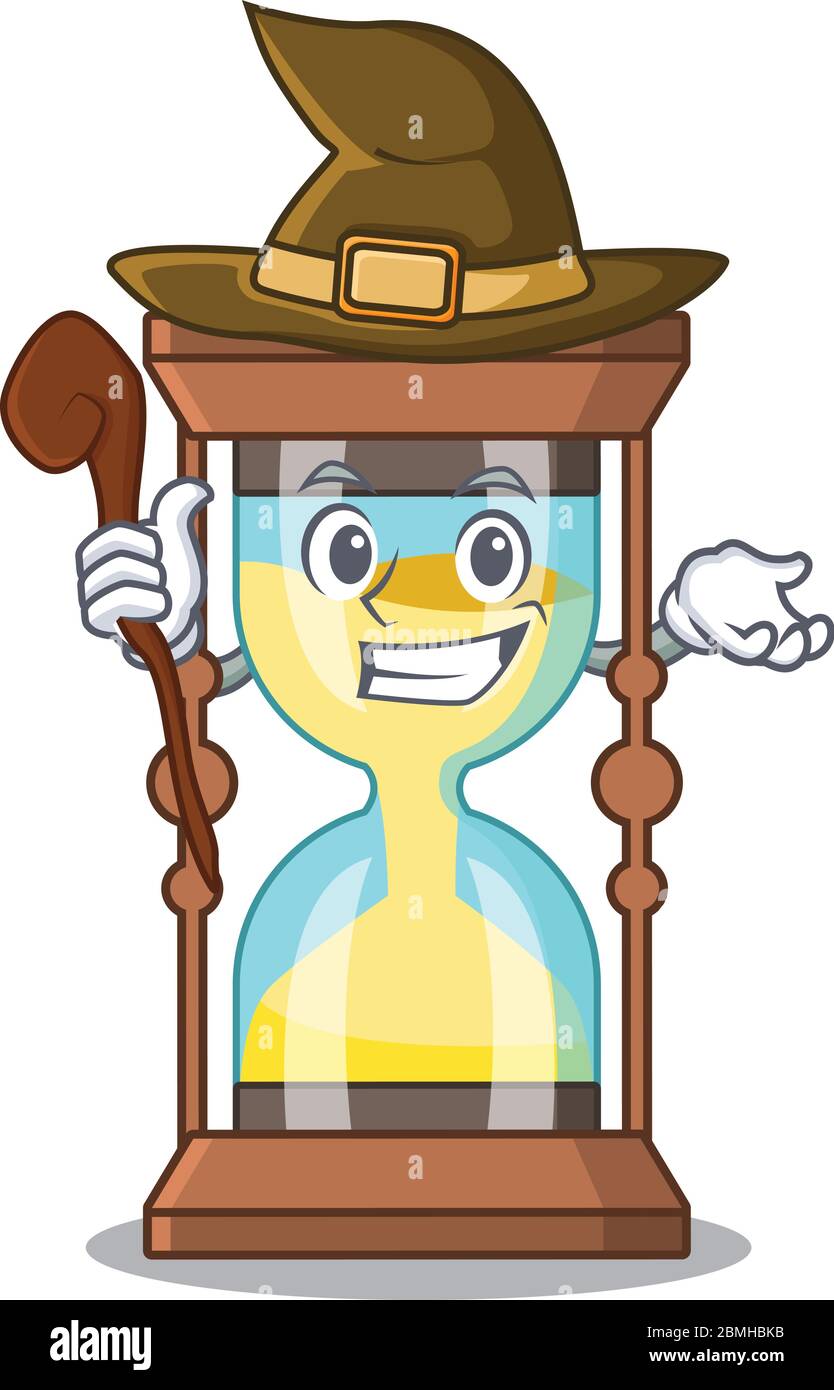 Chronometer sneaky and tricky witch cartoon character Stock Vector ...
