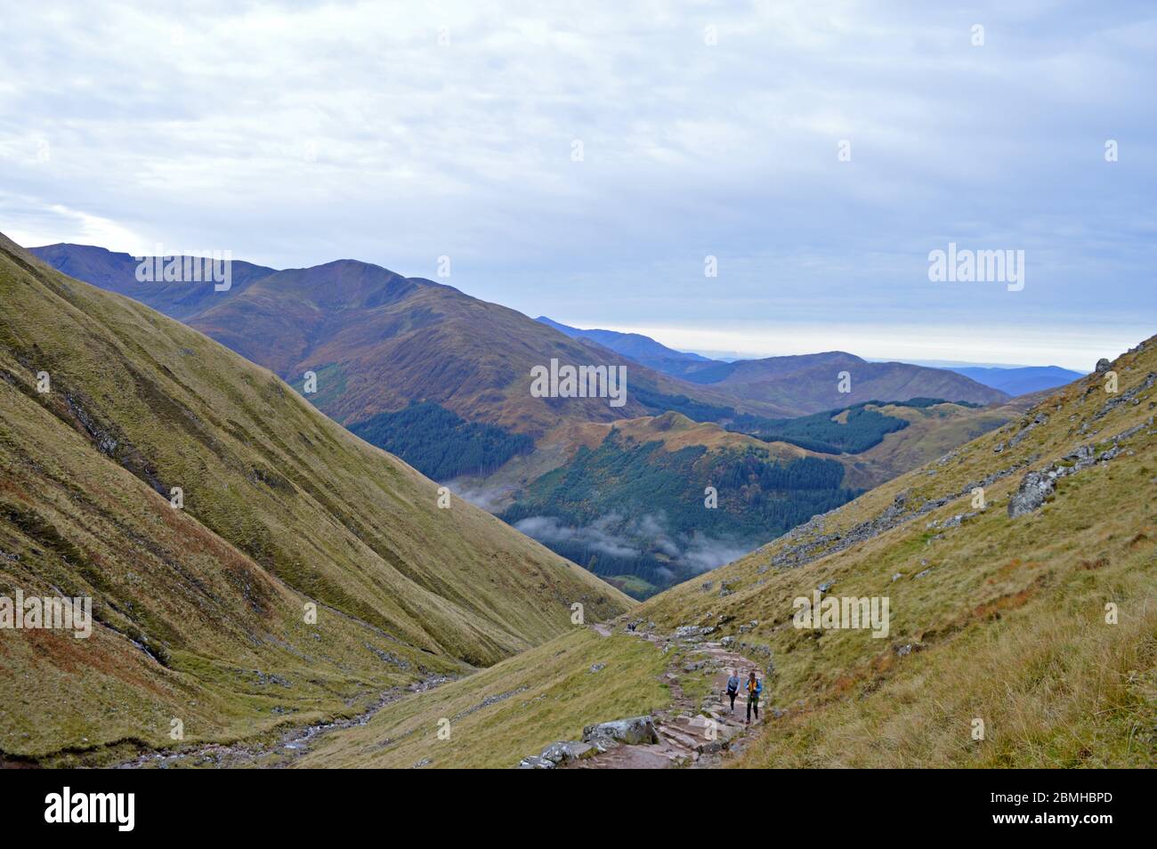 Walkers on lower slopes of tourist path on Ben Nevis Stock Photo - Alamy