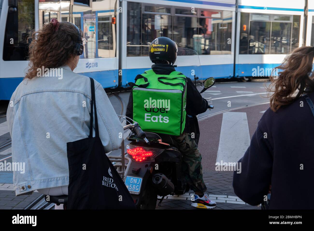 Uber eats scooter hi-res stock photography and images - Alamy