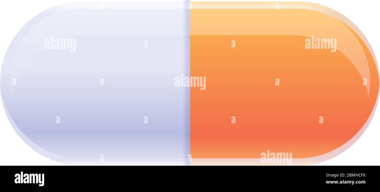 Capsule dosage icon. Cartoon of capsule dosage vector icon for web ...