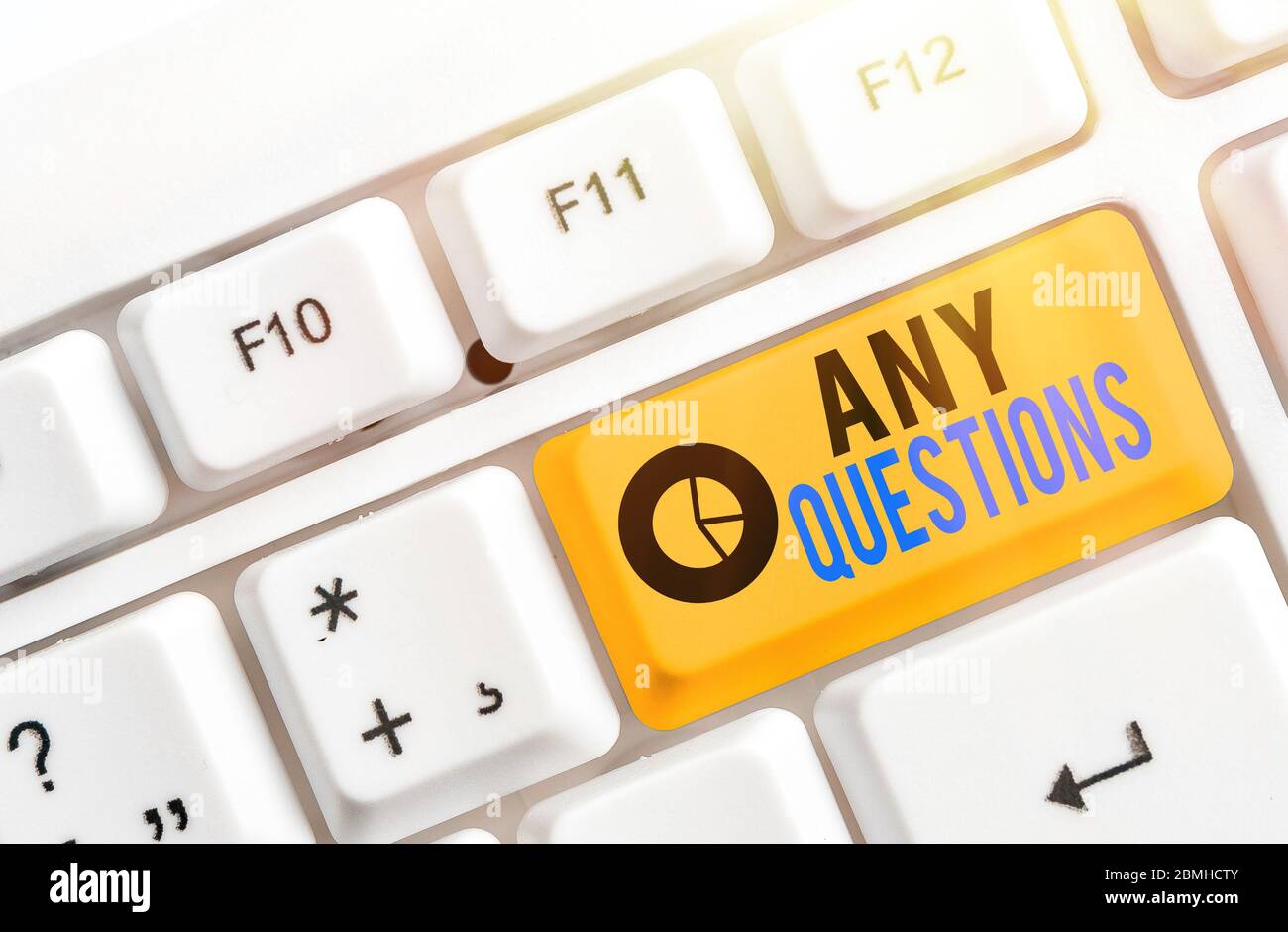 Writing note showing Any Questions. Business concept for Clueless Blank ...