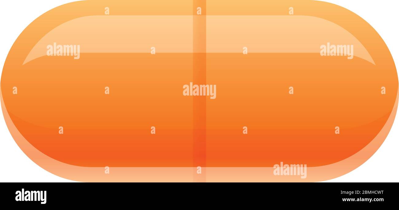 Fish oil capsule icon. Cartoon of fish oil capsule vector icon for web ...