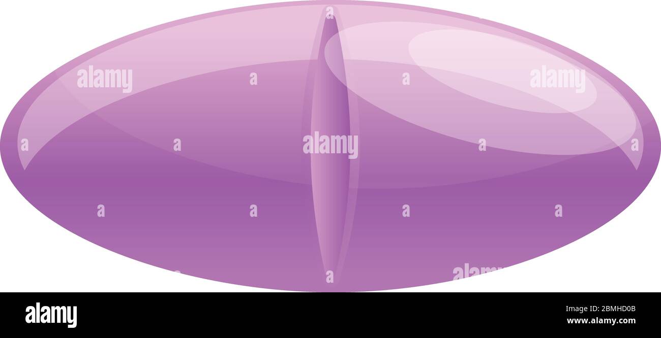 Pink capsule icon. Cartoon of pink capsule vector icon for web design ...