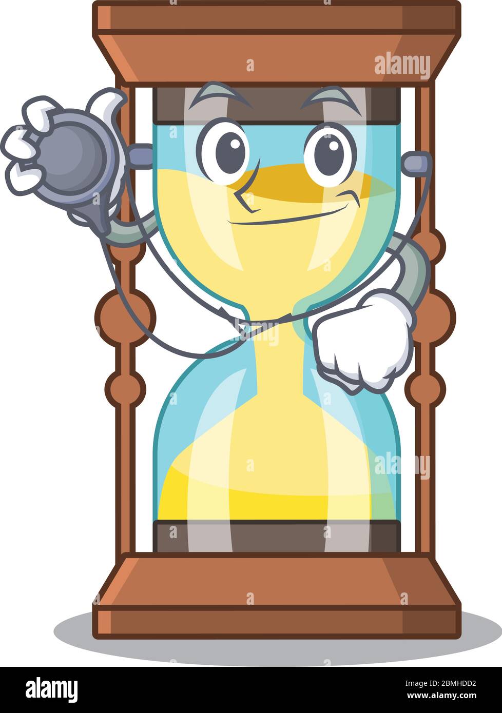 Chronometer in doctor cartoon character with tools Stock Vector Image ...