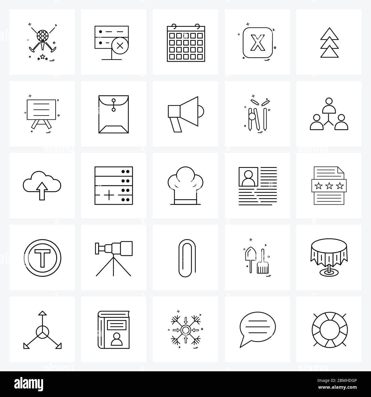 25 Universal Line Icon Pixel Perfect Symbols of remove, delete ...