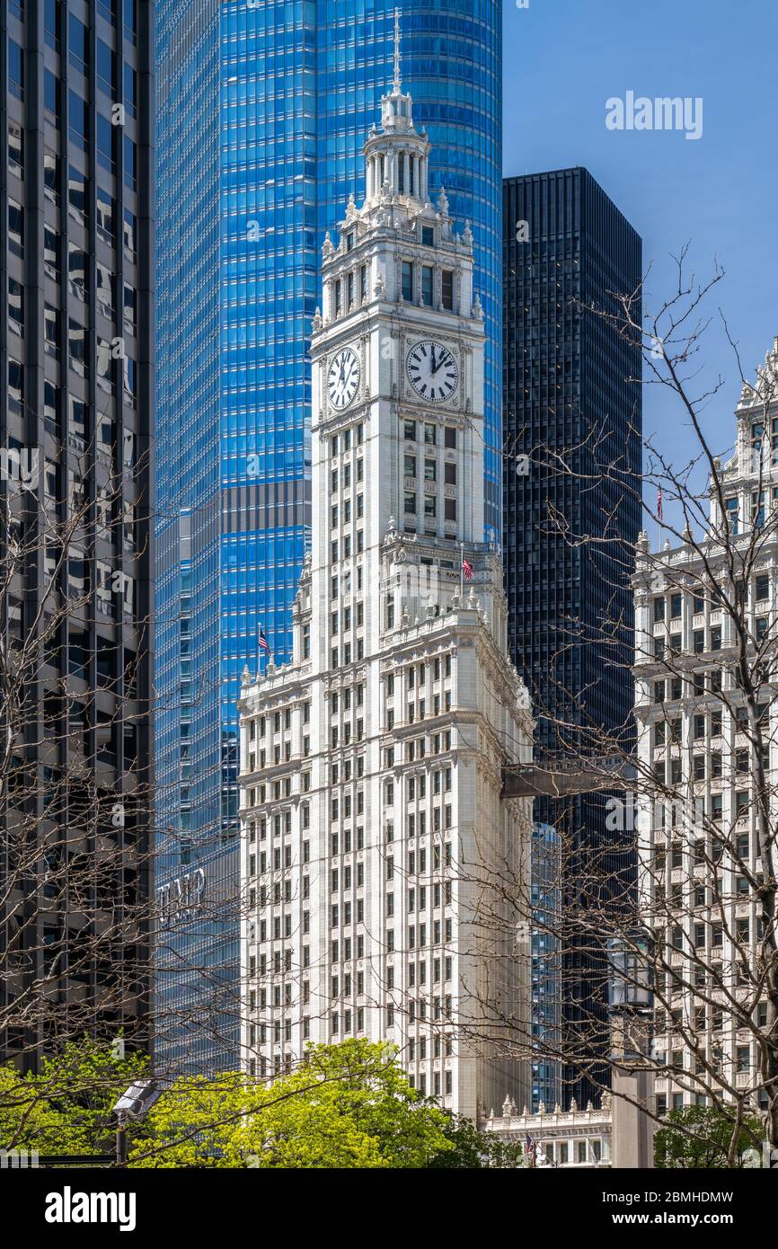 Detail of the Wrigley Building Stock Photo - Alamy