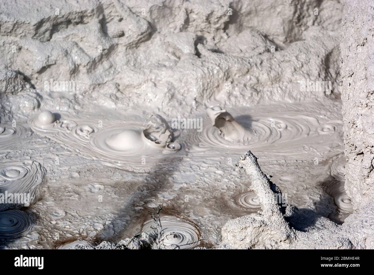 Mud pools, in Orakei Korako Thermal Park, Taupo Volcanic Zone, New ...