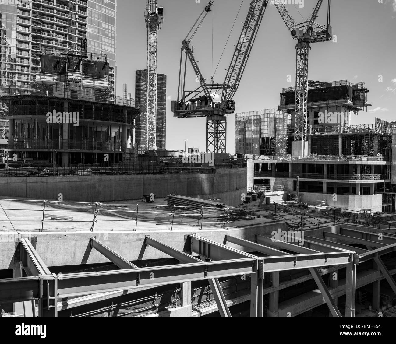 New building in east Black and White Stock Photos & Images - Alamy