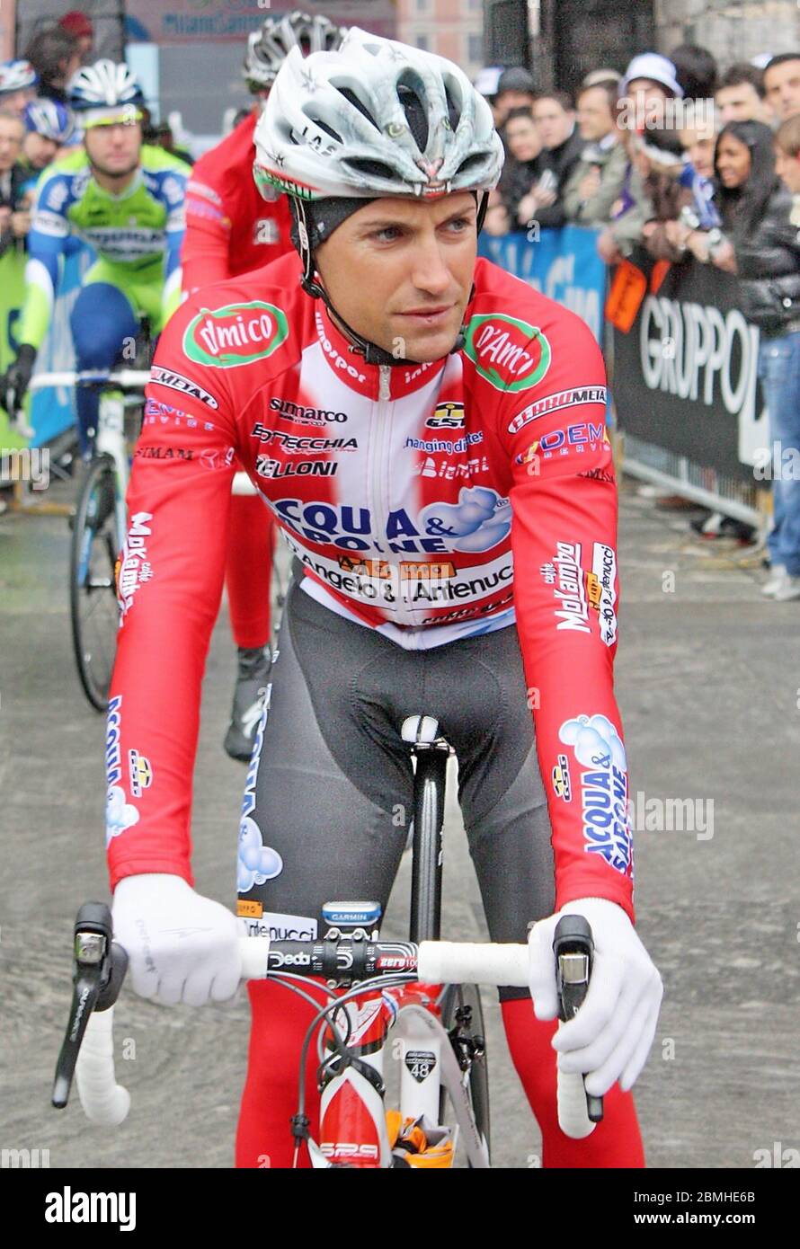 Stefano Garzelli of Aqua e Sapone during the Milan San Remo 2010 ...