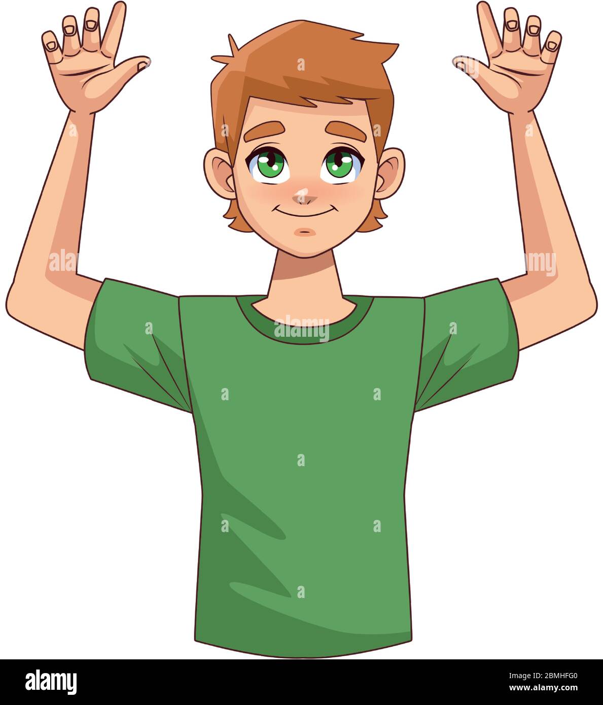 happy young boy teenager character Stock Vector Image & Art - Alamy