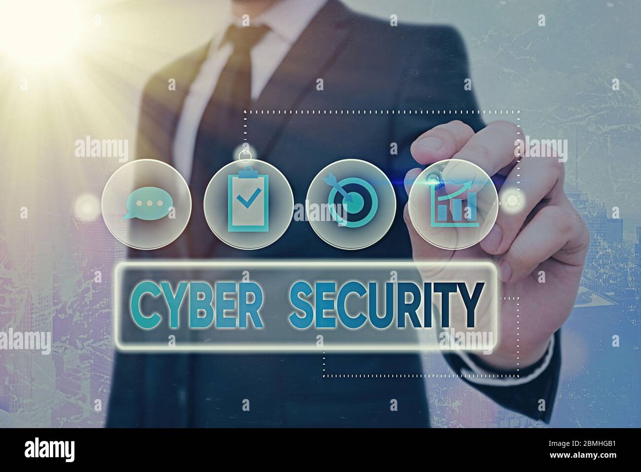 Handwriting text Cyber Security. Conceptual photo Protect a computer ...