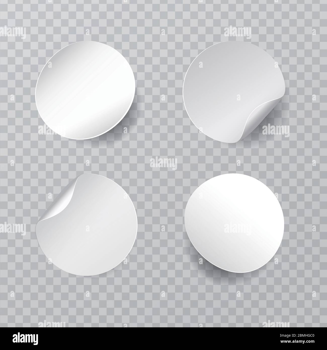 Cut out realistic circular sticker mockup Stock Vector Image & Art - Alamy