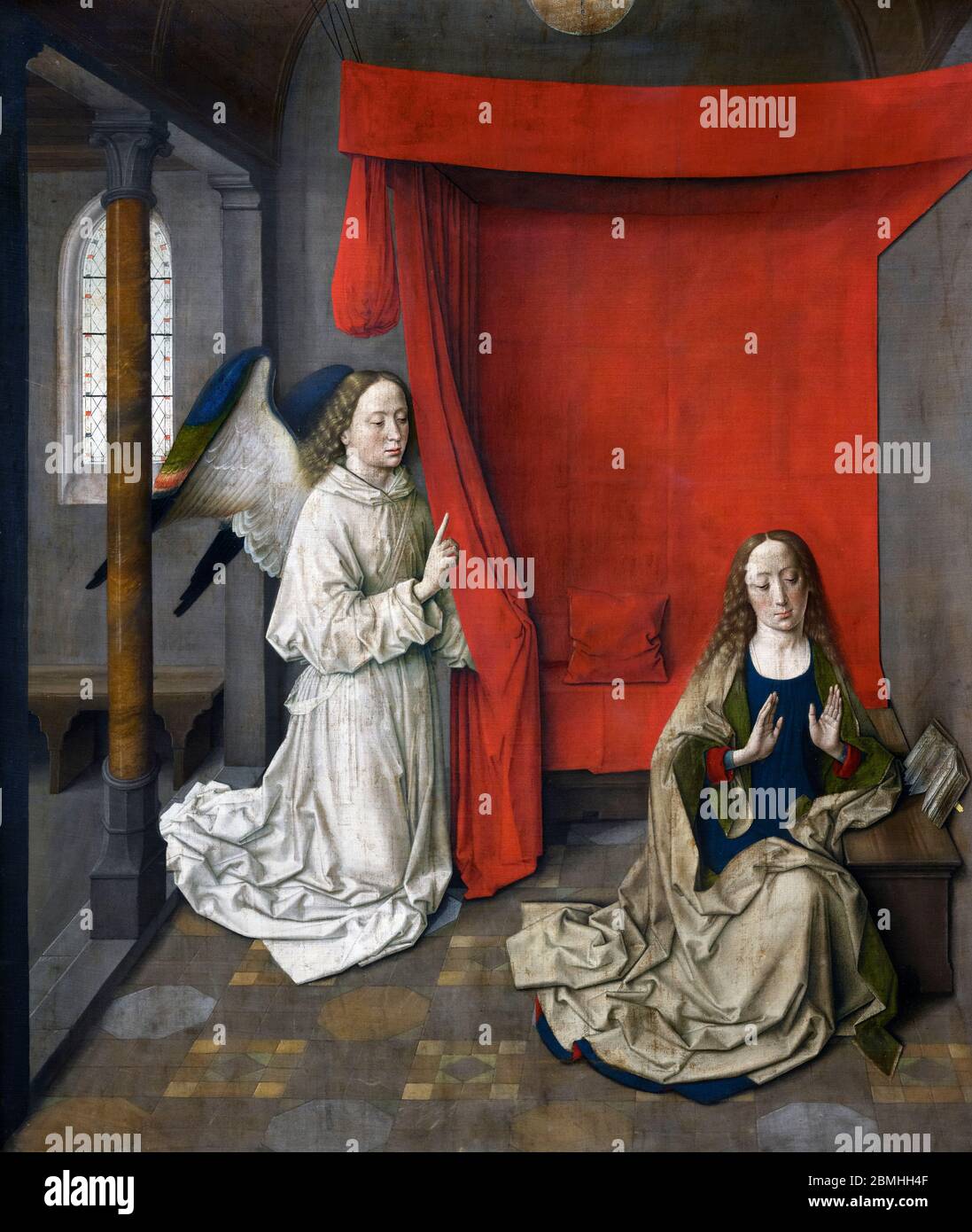 The Annunciation by Dieric Bouts (c.1415 - 1475), distemper on linen, c.1450-55 Stock Photo - Alamy