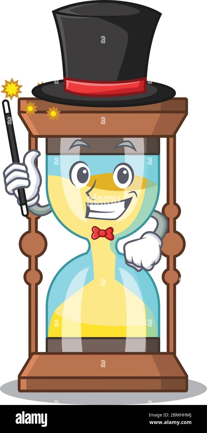 An attractive Magician of chronometer cartoon design Stock Vector Image ...