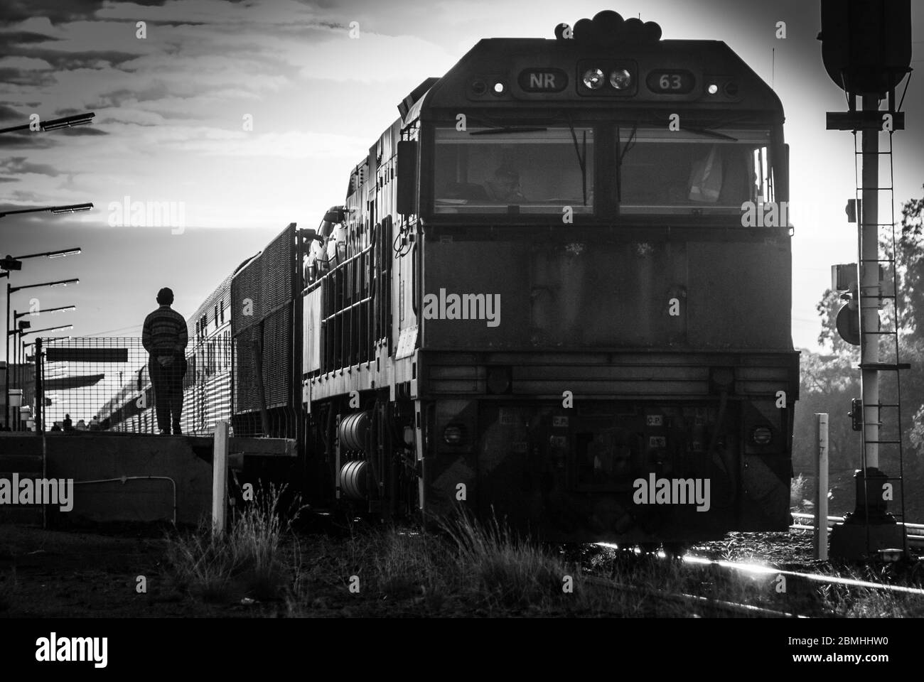 Indian pacific train australia Black and White Stock Photos & Images ...
