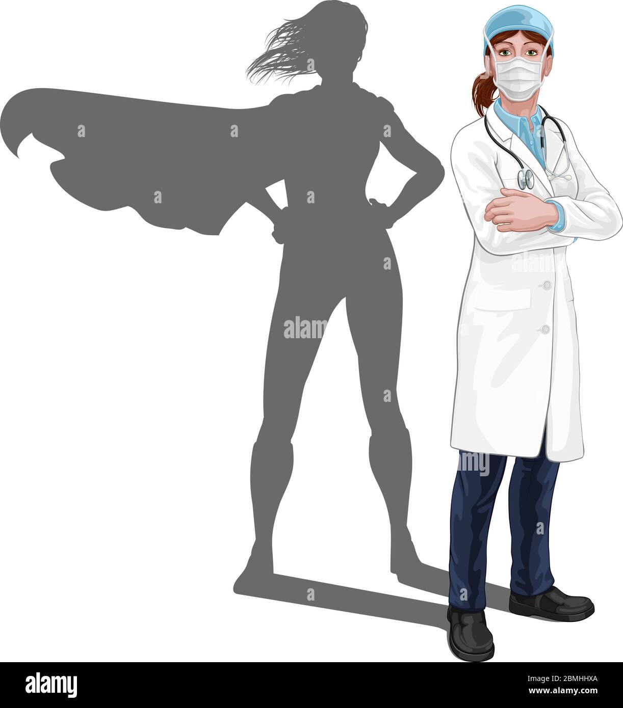 Strong women superhero Stock Vector Images - Alamy
