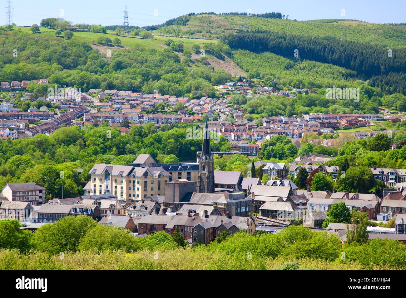 Pontypridd Town, Pontypridd, Rhondda Valley, South Wales, UK Stock ...