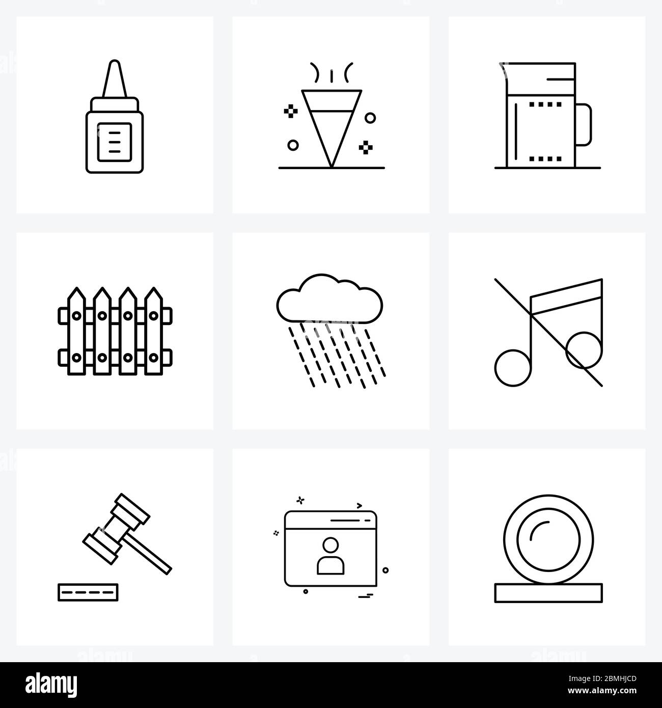 9 Universal Line Icon Pixel Perfect Symbols of radiator, home, fun ...