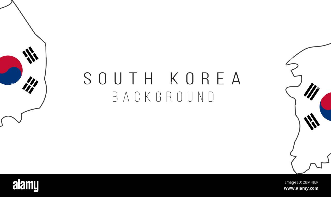 South Korea flag map background. The flag of the country in the form of ...