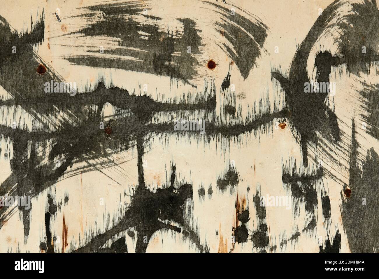 abstract grunge background, artistic painting with black paint on a ...