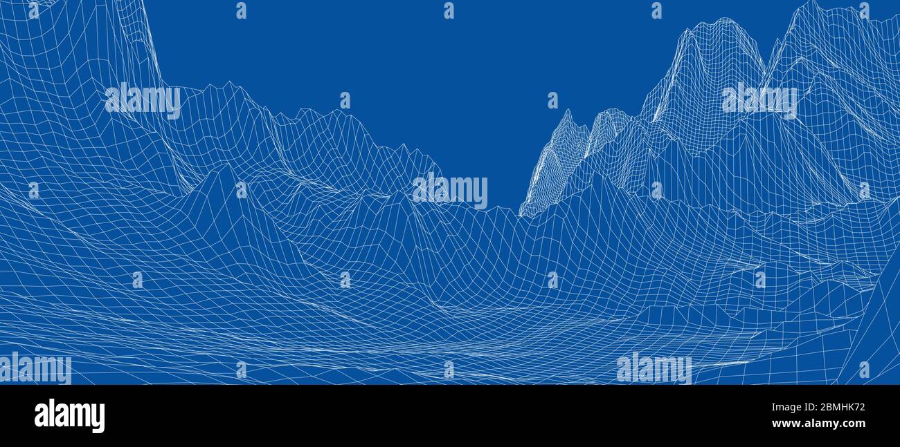 3d terrain model Stock Vector Images - Alamy