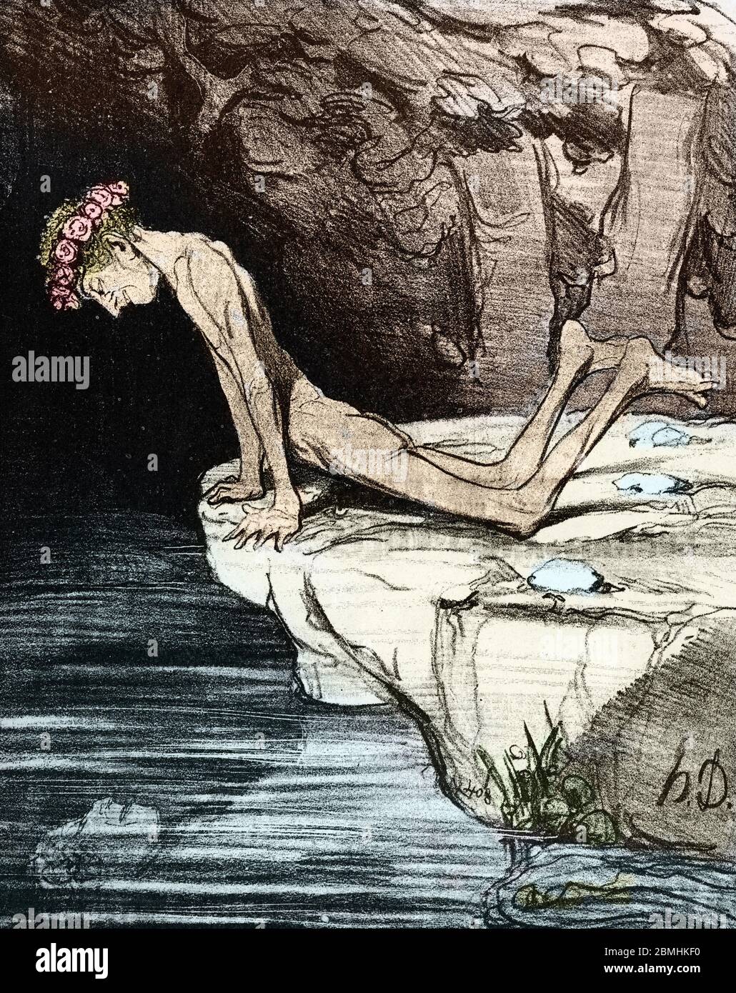 "Le beau Narcisse" Illustration d'un poeme de Narcisse de Salvandy ...
