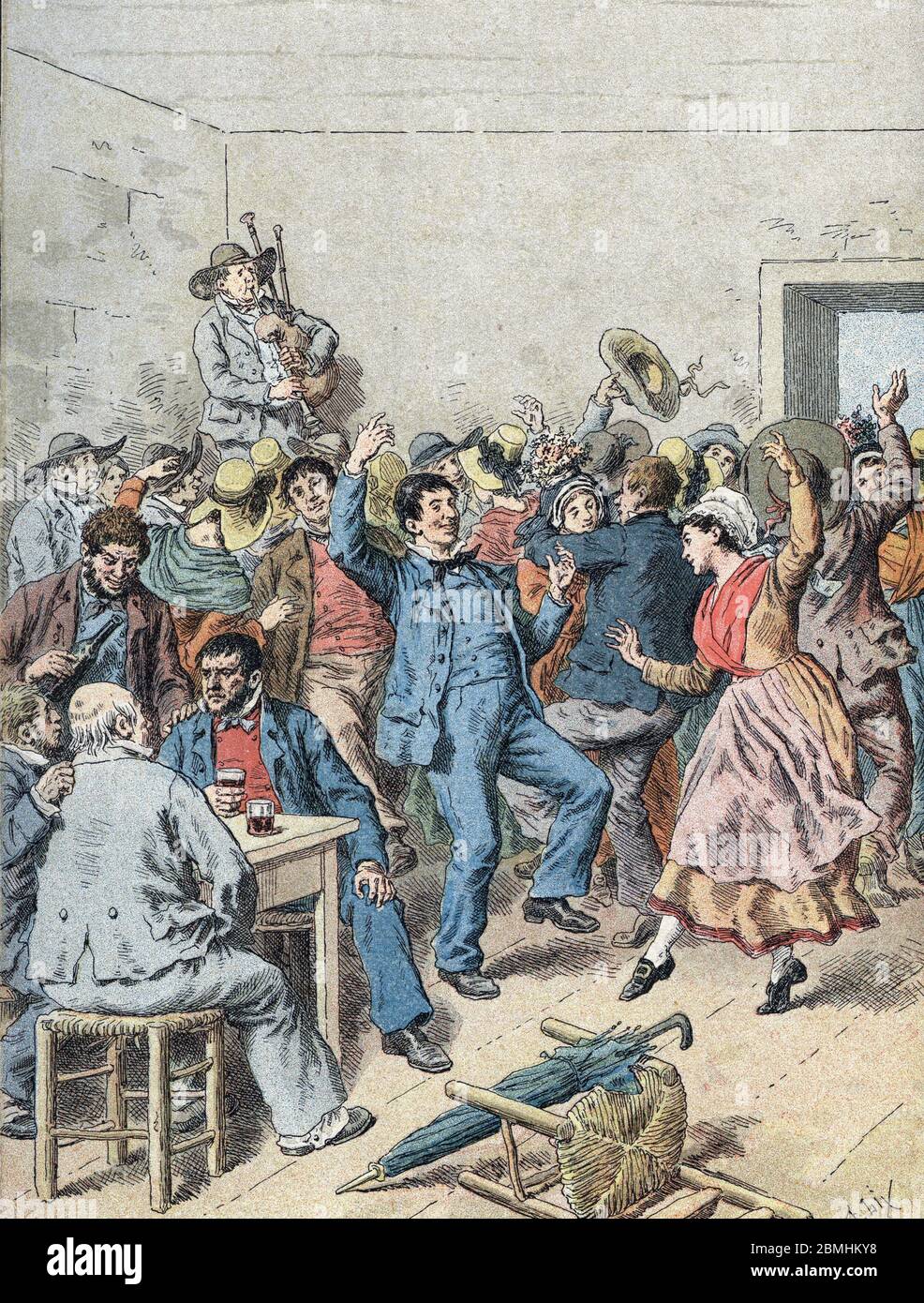 "La bourree dansee dans un village d'Auvergne" (The traditional french ...