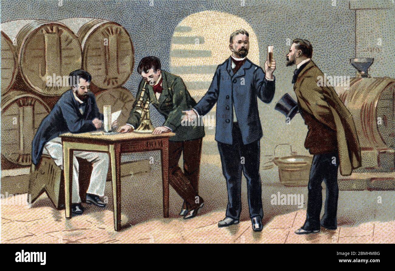 "Le scientifique francais Louis Pasteur (1822-1895) decouvrant les lois ...