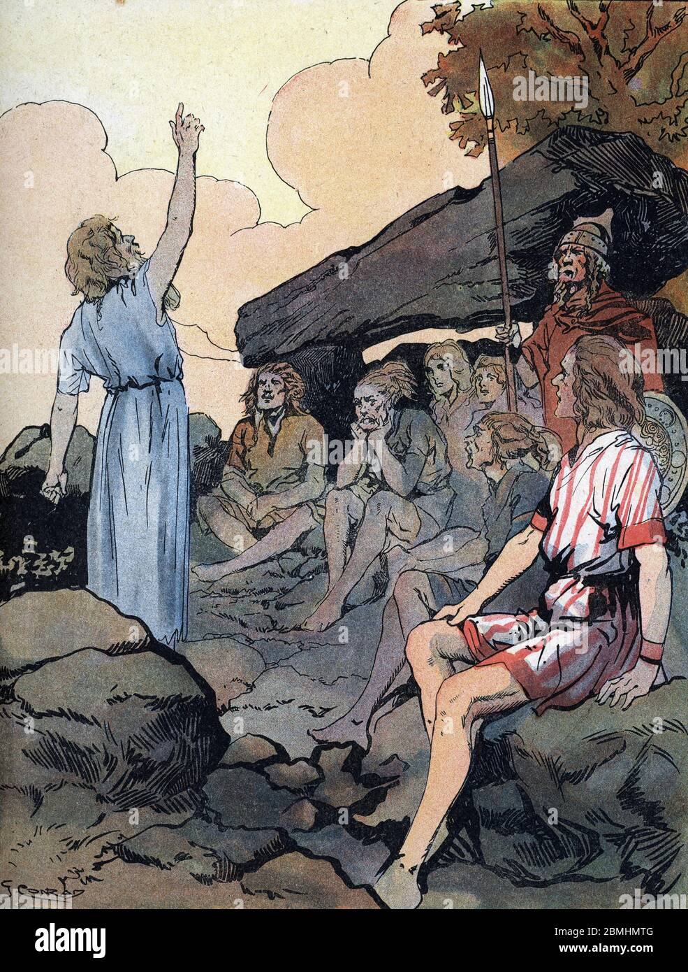 "Representation du jeune Vercingetorix (vers 80-vers 46 avant JC ...