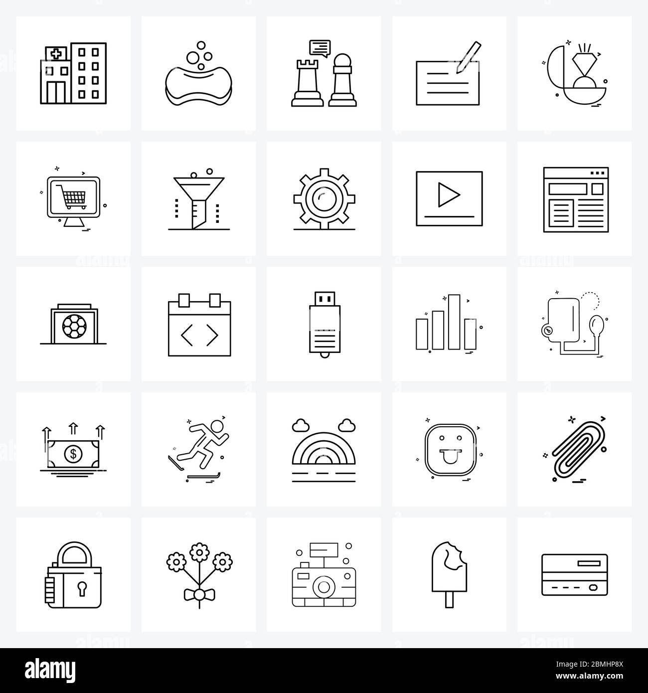 25 Universal Icons Pixel Perfect Symbols of ring, text, soap, write ...