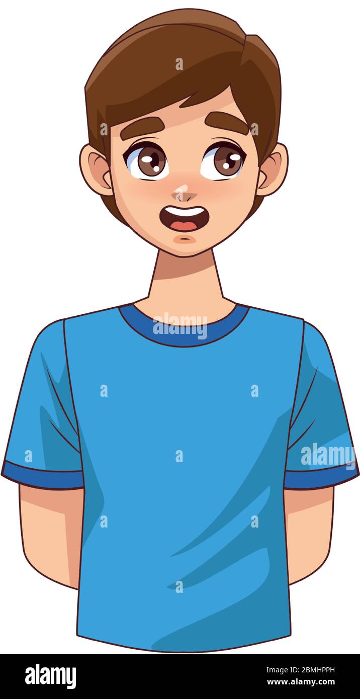 happy young boy teenager character Stock Vector Image & Art - Alamy