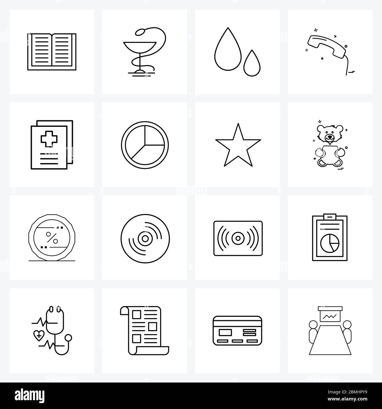 16 Universal Icons Pixel Perfect Symbols of document, call, drop, phone ...